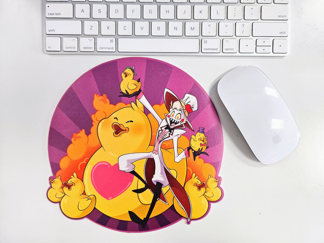 Hazbin Hotel - Rubber Duckie King (Lucifer) - PVC Mouse Mat – MakeitredArt